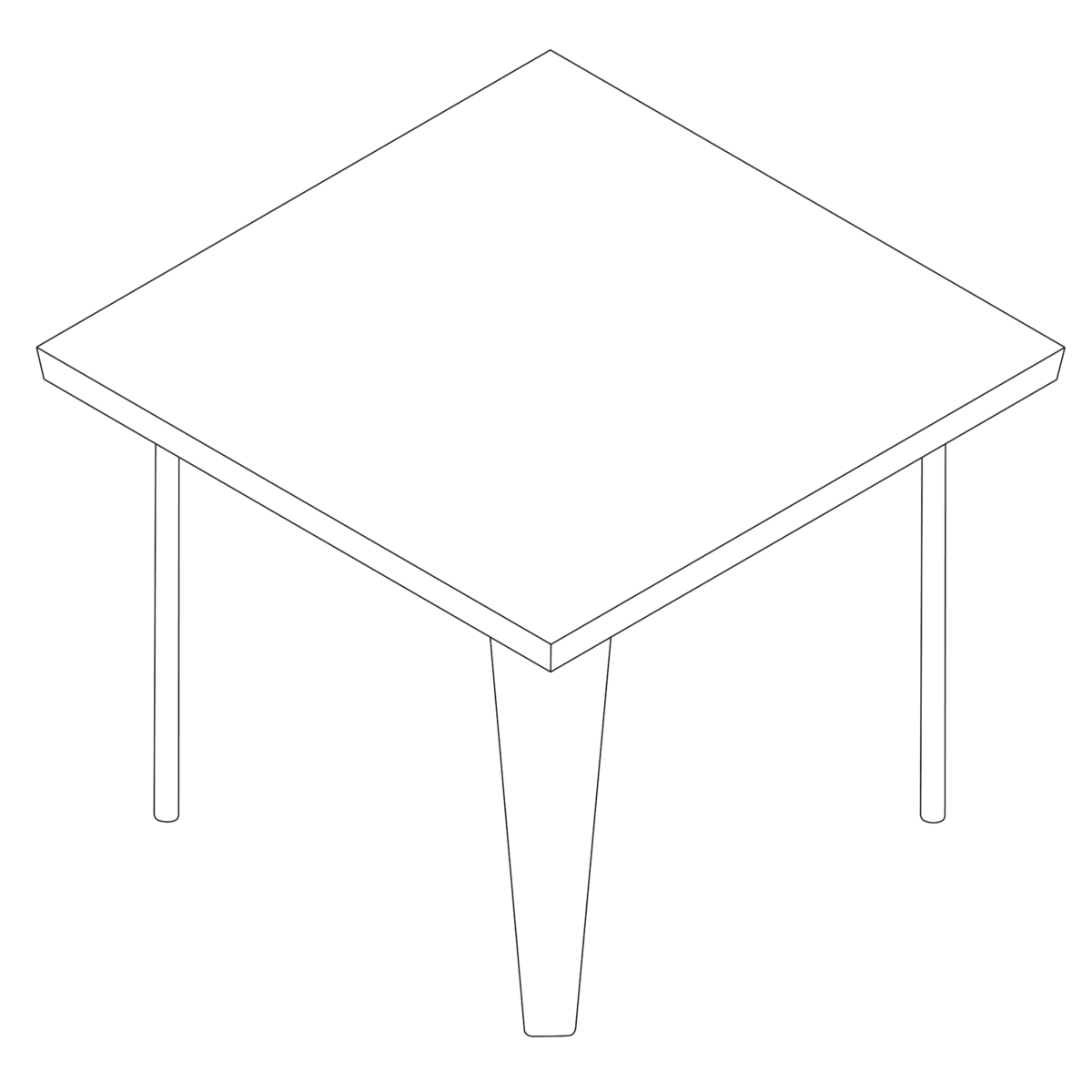 Pierre Jeanneret square table by Phantom Hands | Phantom Hands