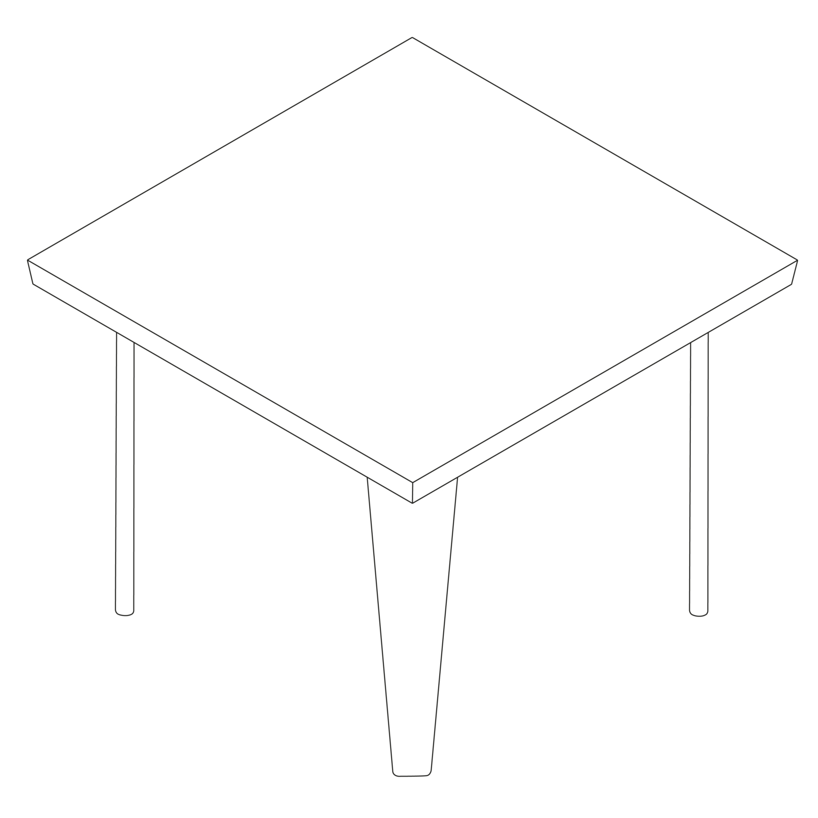 Pierre Jeanneret square table by Phantom Hands | Phantom Hands